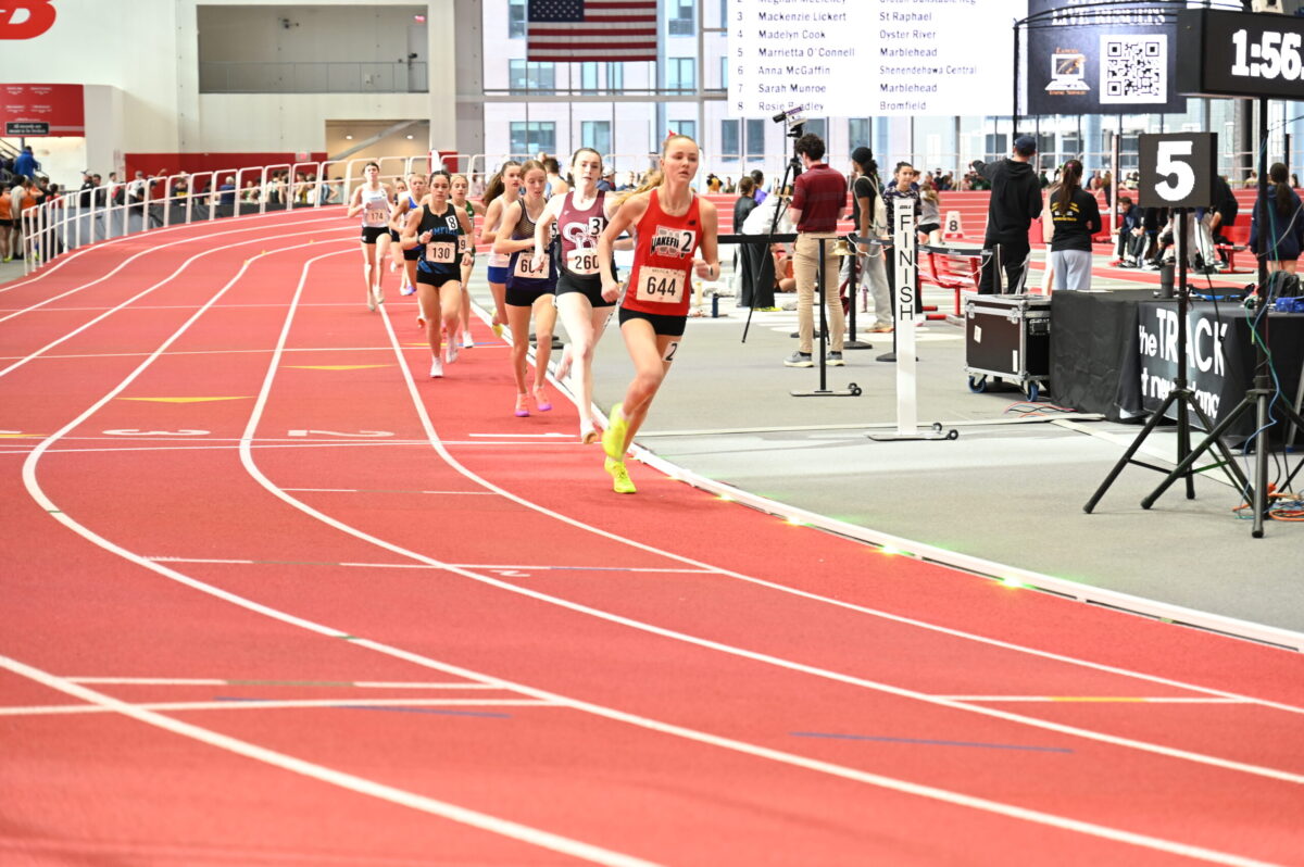 Girls’ track cruises past Stoneham for first win - Local Headline News